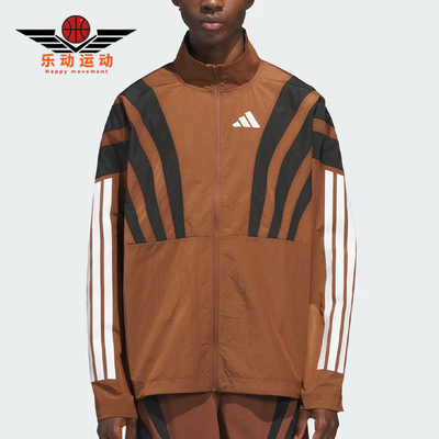 Adidas/阿迪达斯正品男女跑步条纹拉链休闲经典夹克外套KH1639