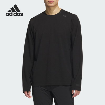 Adidas/阿迪达斯正品2025秋季款男士日常圆领透气长袖上衣KB5105