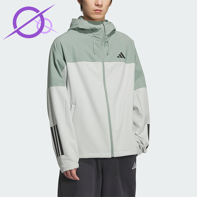 Adidas/阿迪达斯正品2025男女户外加绒保暖运动连帽夹克KF5253