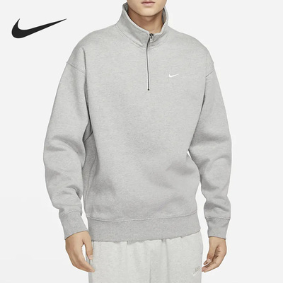 Nike/耐克正品 Solo Swoosh 男子加绒半拉链卫衣 DQ5210-063