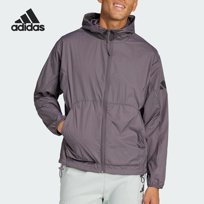 Adidas/阿迪达斯正品春秋季新款男士梭织透气休闲连帽外套JF3292
