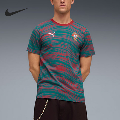 Puma/彪马正品FTBLCULTURE新款男绿红色经典足球短袖T恤784820-30
