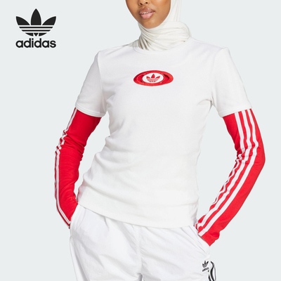 Adidas/阿迪达斯正品三叶草女士经典修身休闲短袖T恤KA2687