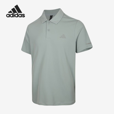 Adidas/阿迪达斯正品新款男浅灰绿简约针织经典短袖Polo衫KX2743