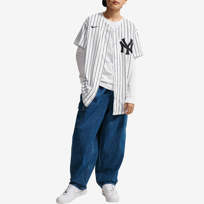 Nike耐克正品MLB纽约洋基队大童棒球透气儿童运动衣IV0579-100