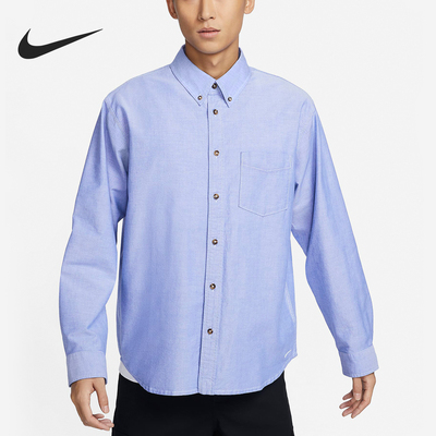 Nike/耐克正品春季新款男士翻领休闲运动长袖衬衫FN3126-101