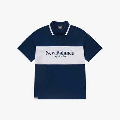 New Balance/NB正品夏季新款男士拼接透气翻领短袖5FD24203-NV