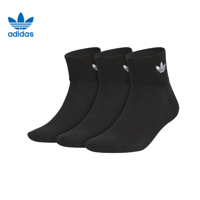 adidas 阿迪达斯三叶草中性ORI ANK SOCK 3P休闲袜子JC9287