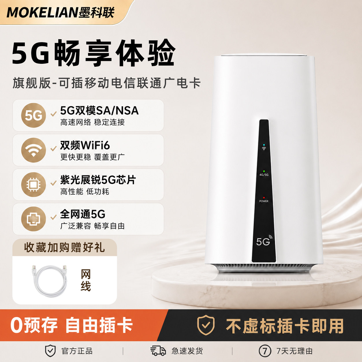 5G插卡无线路由器随身wifi移动网络cpe免拉网线2025新款热销榜wifi6流量卡无限流量全国通用家用高速千兆穿墙
