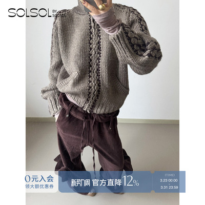 OPEN YY 设计师品牌 25早秋新品 拉链连帽针织外套 SOLSOL