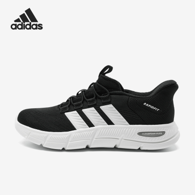 Adidas/阿迪达斯正品RAPIDFIT新款男黑白色弹力跑步鞋KJ5916