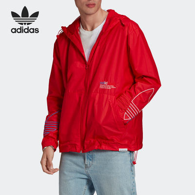 Adidas/阿迪达斯正品三叶草男子复古连帽运动茄克外套 GN3561