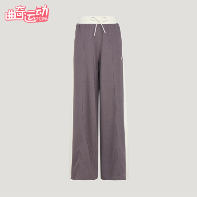 Adidas/阿迪达斯正品三叶草女士直筒日常休闲复古针织长裤KY3345
