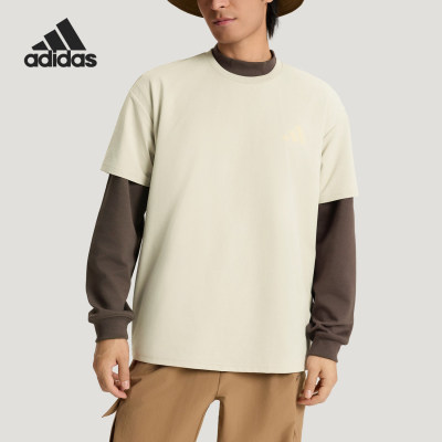 Adidas/阿迪达斯正品夏季男士户外时尚印花宽松短袖T恤KE3703