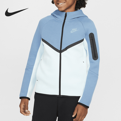 Nike/耐克正品NSW TCH FLC大童运动休闲拼接外套HV5867-474