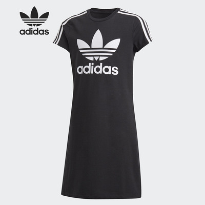 Adidas/阿迪达斯正品 三叶草新款大童短袖运动连衣裙FM5653