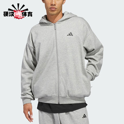 Adidas/阿迪达斯正品2025冬季款男女日常连帽运动印花外套KB7562