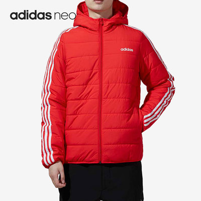Adidas/阿迪达斯正品Neo秋冬新款男子连帽运动保暖棉服H14198