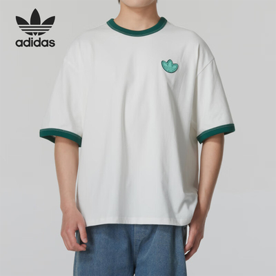 Adidas/阿迪达斯正品三叶草男士休闲圆领透气运动短袖JI7485