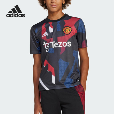 Adidas/阿迪达斯正品2025春夏大童跑步时尚透气短袖JD7146