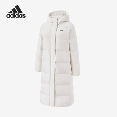 Adidas/阿迪达斯正品冬季新款女士户外保暖连帽羽绒服JL9621