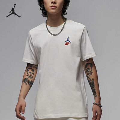 Nike/耐克正品JORDAN男士经典针织休闲透气短袖IB7527-133