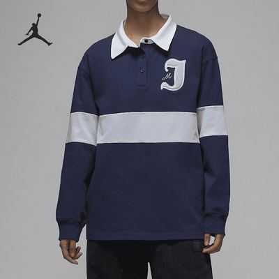 耐克女士拼接翻领宽松休闲上衣