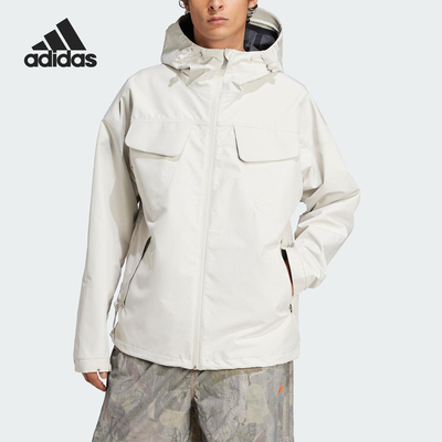 阿迪达斯男士户外宽松连帽外套