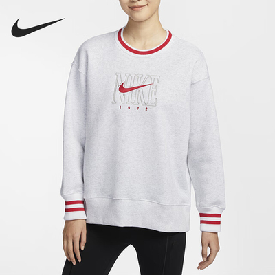 Nike/耐克正品新款女士加绒圆领保暖宽松运动卫衣HJ0950-051