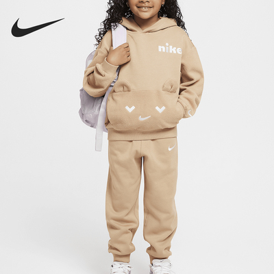 Nike/耐克正品2024秋冬新款小童运动休闲可爱套装HV1576-200