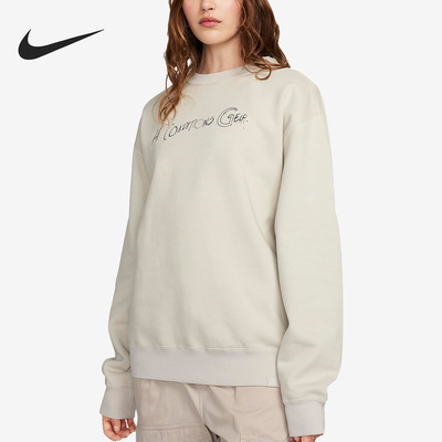 Nike/耐克正品新款男女运动透气休闲圆领印花卫衣FD8761-072