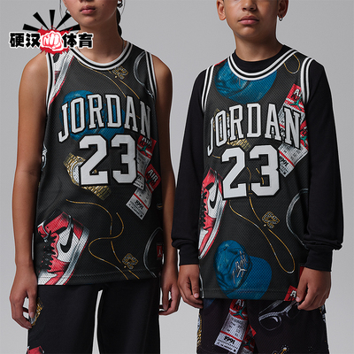 Nike/耐克正品Jordan 23大童时尚印花篮球无袖T恤FV3168-019