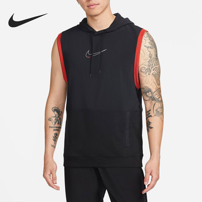 Nike/耐克 正品夏季健身连帽男子运动休闲无袖T恤DM6663-010