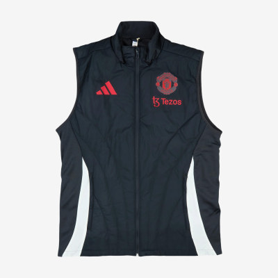 Adidas阿迪达斯正品Manchester United男女立领运动单马甲IS8091