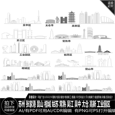 苏州张家港昆山相城姑苏吴江常熟吴中太仓高新城市工业园区素材