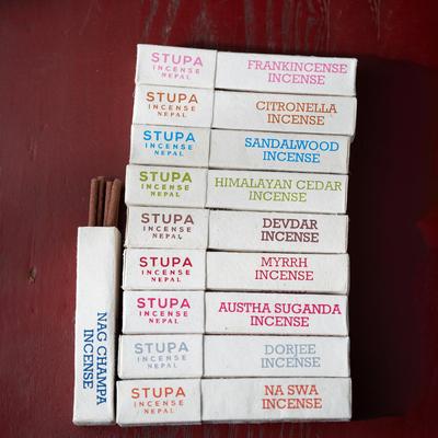 尼泊尔STUPA线香棒香香薰手工送香托室内香卫生香神木檀香熏香