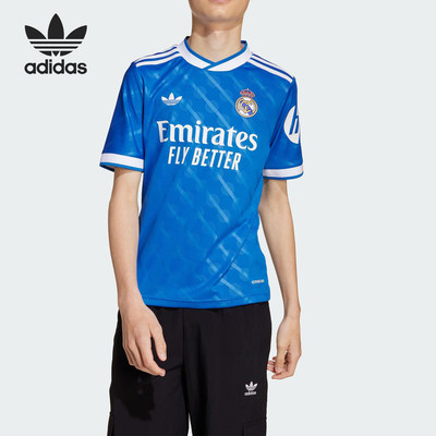 Adidas/阿迪达斯正品三叶草大童套头透气运动足球短袖JP3930