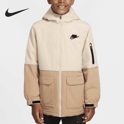 Nike/耐克正品冬新款大童拼接反光外套梭织外套HQ7172-126