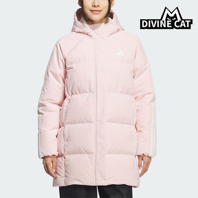 Adidas/阿迪达斯正品2025秋季款女士休闲保暖中长款羽绒服KC2484