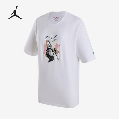 Nike/耐克正品JORDAN女士Oversize休闲印花透气T恤FN5709-100