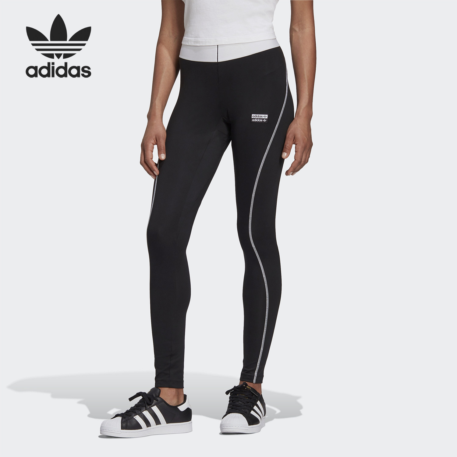 Adidas/阿迪达斯正品三叶草女士简约瑜伽修身运动长裤GD2993