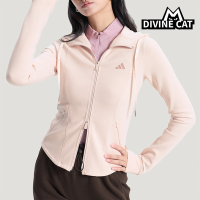 Adidas/阿迪达斯正品SOFTLUX新款女浅粉色经典休闲夹克外套KH2701