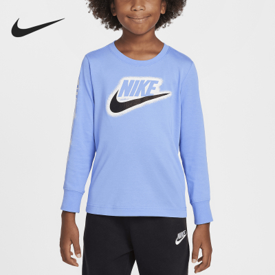 Nike/耐克正品新款小童运动宽松休闲透气印花长袖HV1577-422