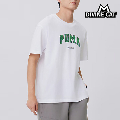 Puma/彪马正品VARSITY男士简约舒适套头透气短袖T恤634353-02