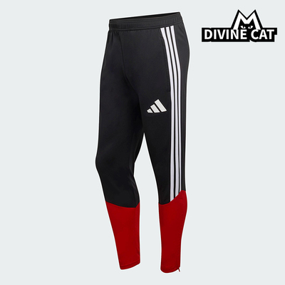 Adidas/阿迪达斯正品2025冬季款男士耐穿修身拼接足球长裤KB4442