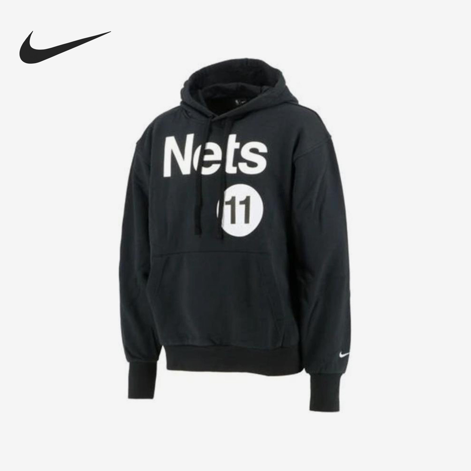 Nike/耐克正品Nets 11男士运动套头连帽针织卫衣DH6535-011