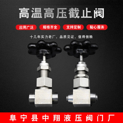 不锈钢高压截止阀门SS-6NBSW8T-G 304 不锈钢对焊针型阀J23W-160P
