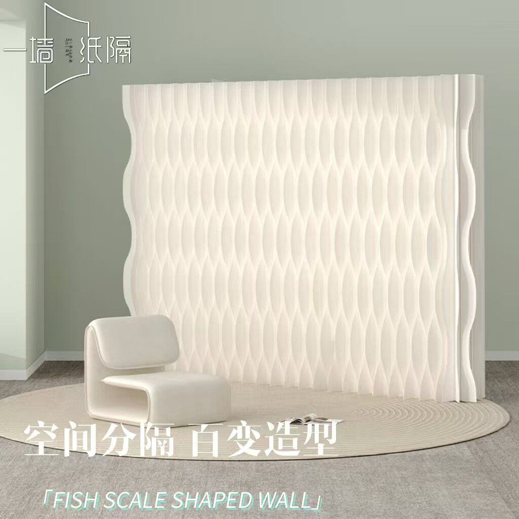 屏风隔断可折叠移动背景墙办公室遮挡小户型分隔一房变两房免打孔