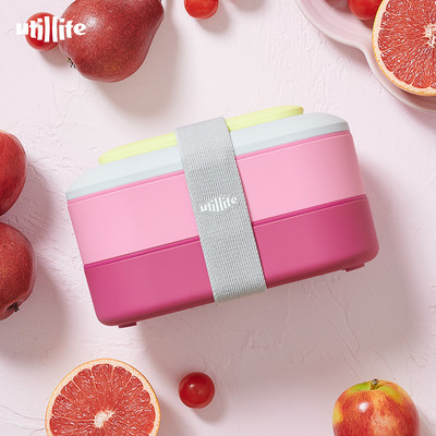 加拿大utillife保鲜饭盒上班族双层便当盒日式便携健身减脂午餐盒