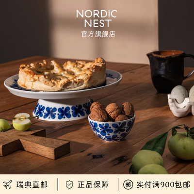 瑞典进口蓝蝴蝶陶瓷餐具